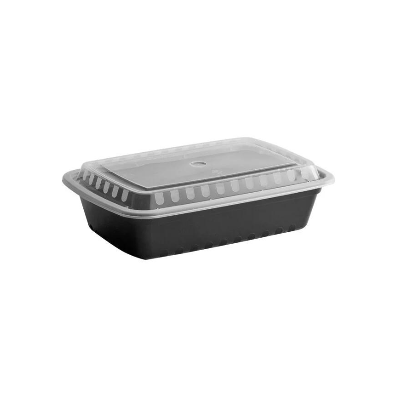 8″x6″ Plastic Rectangular Microwavable Container – Silverline